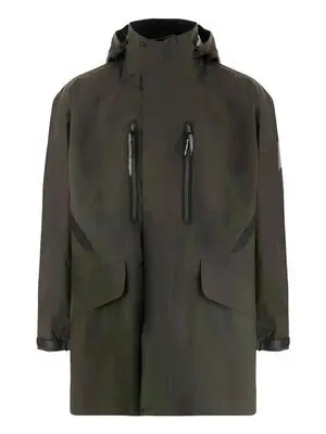 AND WANDER Adjustable-hood Pocket Coat - Green
