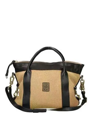 A.S.98 Woven Panelled Tote Bag - Neutrals
