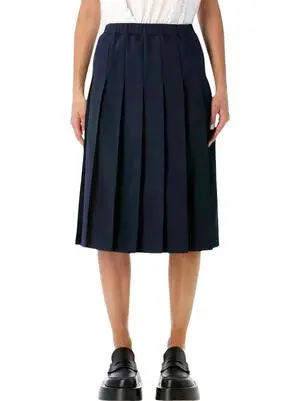 Comme Des Garçons Pleated Skirt Blue