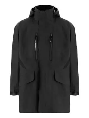 AND WANDER Hooded Parka Coat - Black