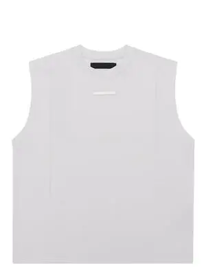 HELIOT EMIL Crew-neck Metal-plaque Tank Top - White