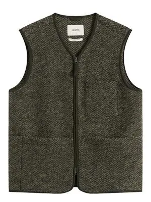 KESTIN Bute Vest - Moss Herringbone Wool