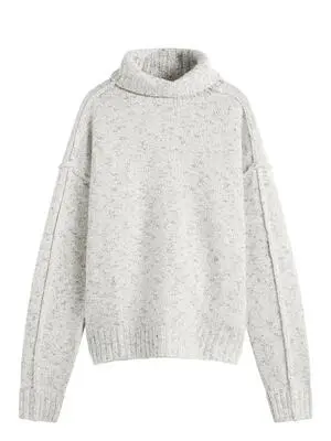 WON HUNDRED Bristol Reverse Seam Turtleneck Jumper - White