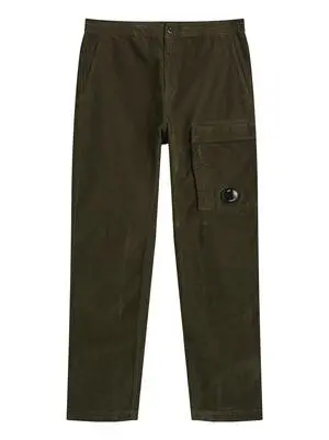 C.P. COMPANY Corduroy Lens Cargo Trousers - Ivy Green