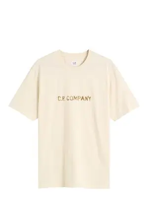 C.P. COMPANY Text Logo T-shirt - Pistachio Shell