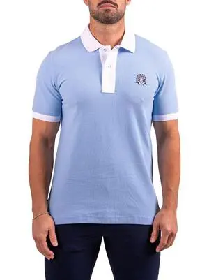 MACEOO Mozartspecktip Stretch Nylon Polo - Blue