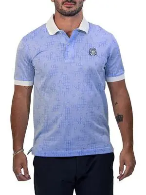 MACEOO Mozartspecktip Stretch Nylon Polo - Light Blue