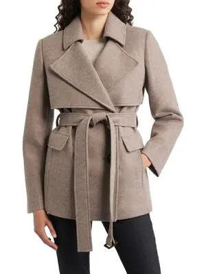 Bernardo Sullivan Double-breasted Belted Coat - Oak
