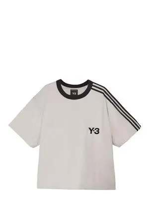 Adidas Padded 3-stripes T-shirt - Chalk Pearl