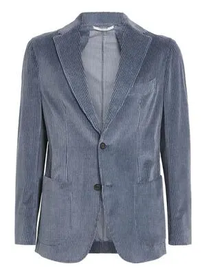 Eleventy Cotton-cashmere Corduroy Blazer - Blue