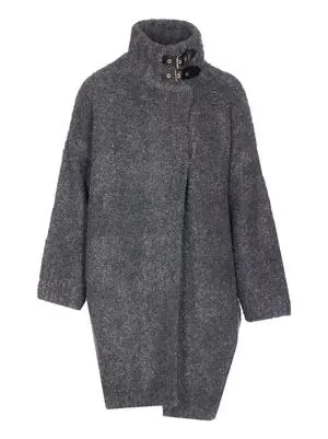Liu Jo High-neck Oversized Coat - Grey