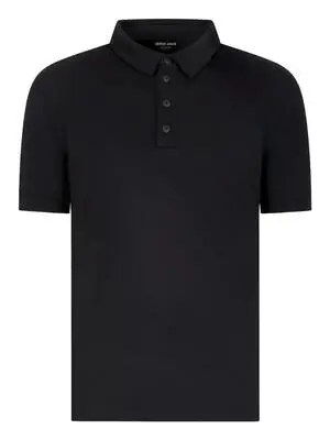 Giorgio Armani Buttoned Polo Shirt - Black