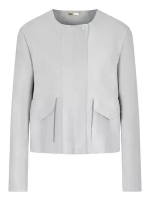Giorgio Armani Leather Pocket Jacket - Grey