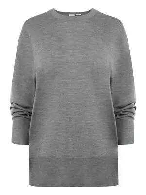 TOTÊME Crew-neck Knit Sweater - Grey