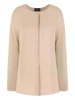 Giorgio Armani Button-front Long-sleeve Shirt - Neutrals