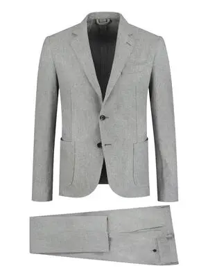 LUIGI BORRELLI Mélange-effect Suit - Grey