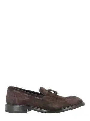 ALEXANDER HOTTO Tassel-detail Suede Loafers - Brown