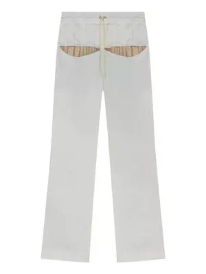 MISCI Cut-out Wide-leg Trousers - Neutrals