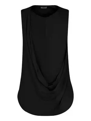 Giorgio Armani Draped Sleeveless Top - Black