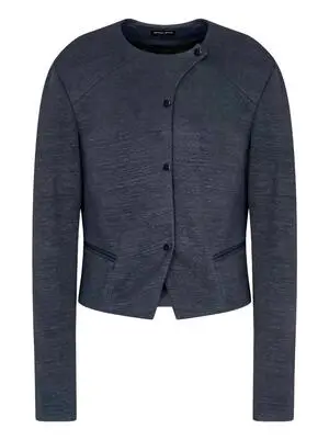 GIORGIO ARMANI Crew-Neckline Cropped Jacket