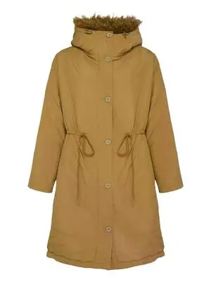 YVES SALOMON Lambskin-trimmed Parka - Brown