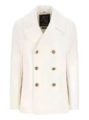 SEALUP Amalfi Double-Breasted Pea Coat White