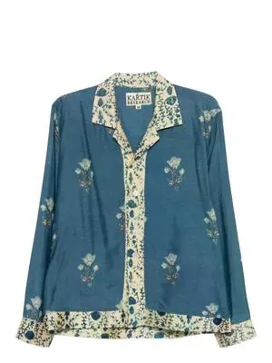 KARTIK RESEARCH Floral-print Shirt - Blue
