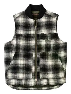 Filson Checked Wool-blend Gilet - Grey