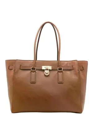 Michael Kors Padlock-detail Leather Tote - Brown