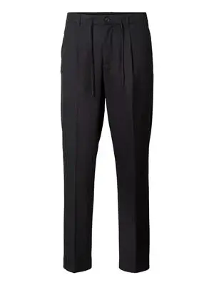 SELECTED Drawstring Trousers - Black