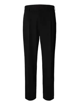 SELECTED Pleated Trousers - Black