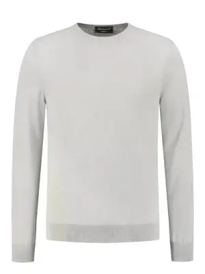 DORIANI CASHMERE Crew-neck Fine Knit Sweater - Grey