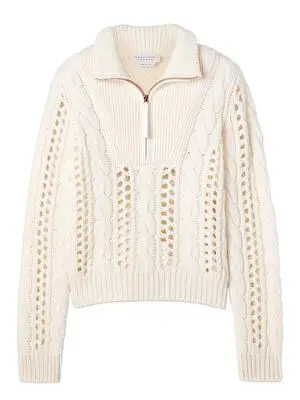 GABRIELA HEARST Idris Cable-knit Cashmere Sweater