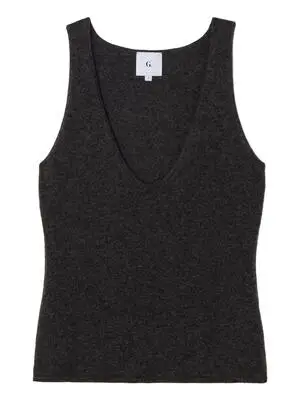 Goop Gwyn Paloma Cashmere Tank - Charcoal