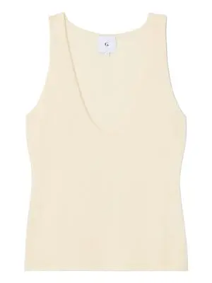 Goop Gwyn Paloma Cashmere Tank - Ivory