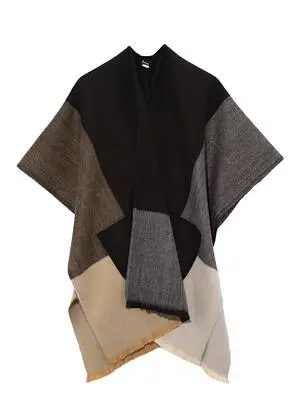 Echo Colorblock Poncho Black