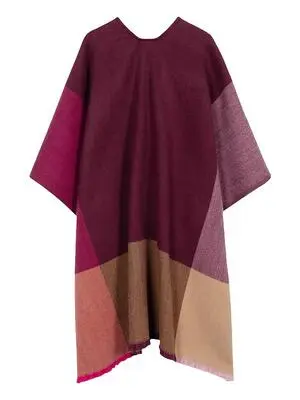 Echo Colorblock Poncho Fig
