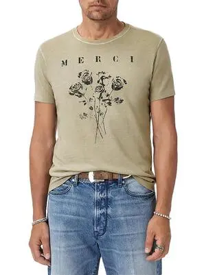 John Varvatos Merci Short Sleeve Graphic Tee - Haze Gray