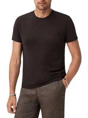 John Varvatos Bond Short Sleeve Burnout Tee - Dark Brown
