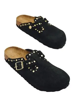 BIRKENSTOCK Boston Rivets Clogs - Black