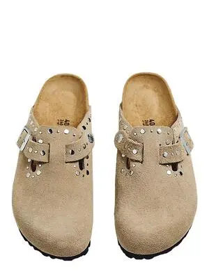 BIRKENSTOCK Boston Rivets Clogs - Taupe