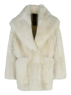 BLANCHA Toscana Shearling Coat - White
