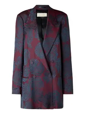 Dries Van Noten Double-breasted Blazer - Purple