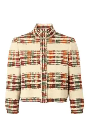 Loro Piana Striped Wool-bouclé Jacket - Multi
