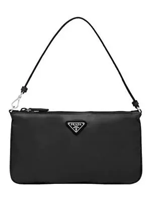 Prada Nylon And Saffiano Leather Mini Bag - Black
