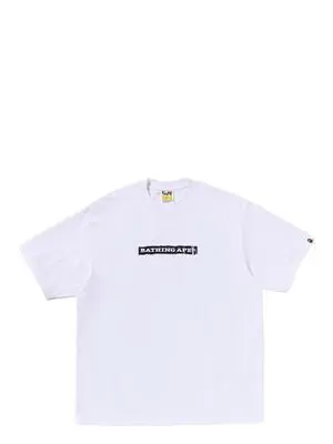 A BATHING APE Screen Print Stencil Logo Relaxed Fit Tee Shirt - White