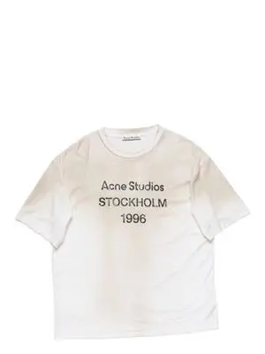 Acne Studios Logo Relaxed Fit T-shirt - Dusty White