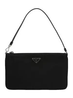 Prada Triangle Logo Shoulder Bag - Black