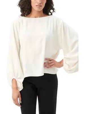 Trina Turk Ursa 2 Boat Neck Top - Winter White