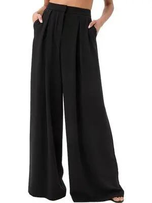 Trina Turk Drapey Wide Leg Pant - Black